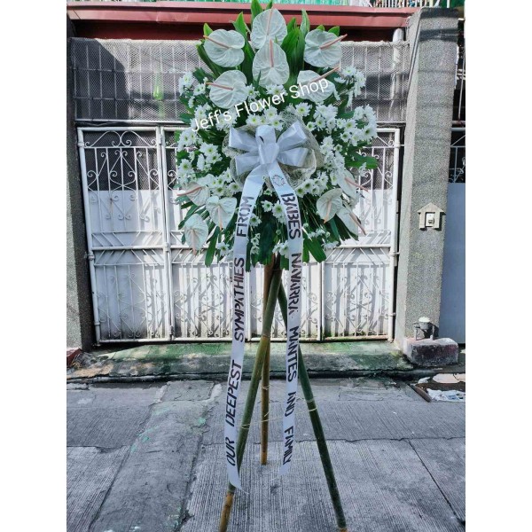 Funeral Flowers Standee Arrangement
